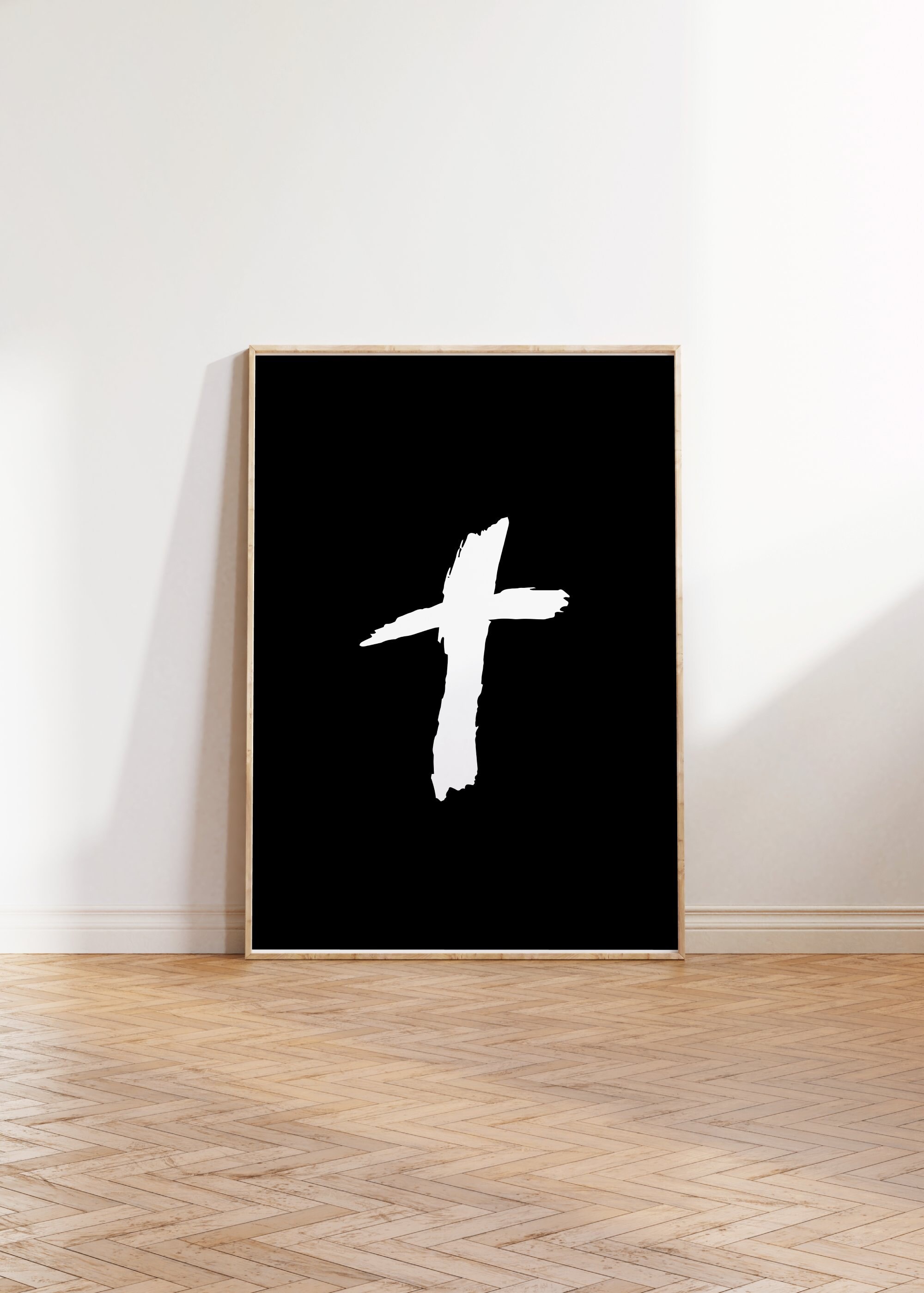 Set of 3 Modern Christian Wall Art, Abstract Mid-century Modern Print ...