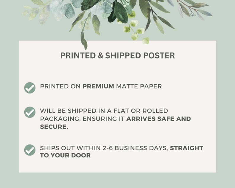 Psalm 23 Wall Art Print – Vintage Wildflowers Poster – Christian ...