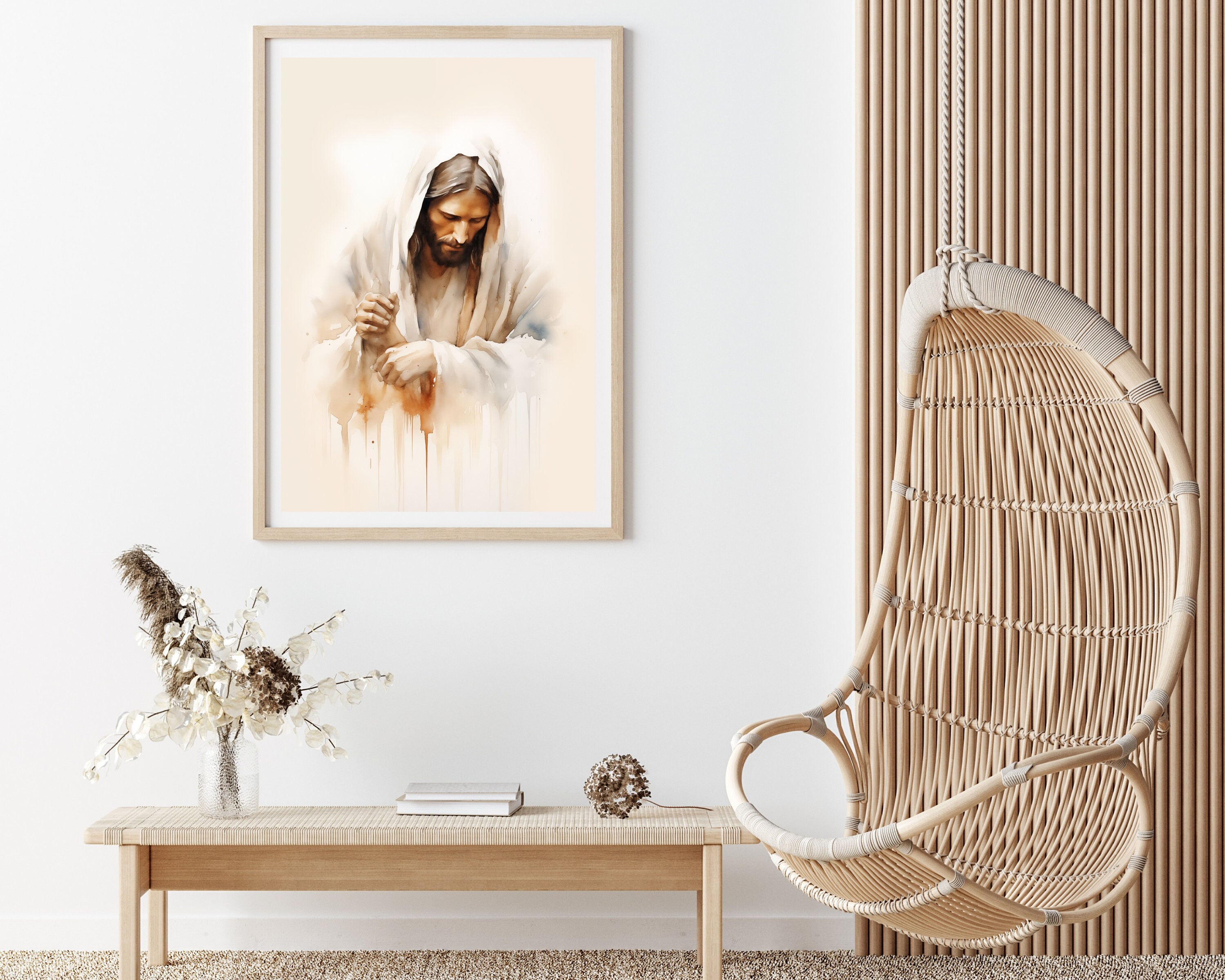 Follow in His Footsteps' Jesus Christ Digital Art Print, Jesus Christ ...