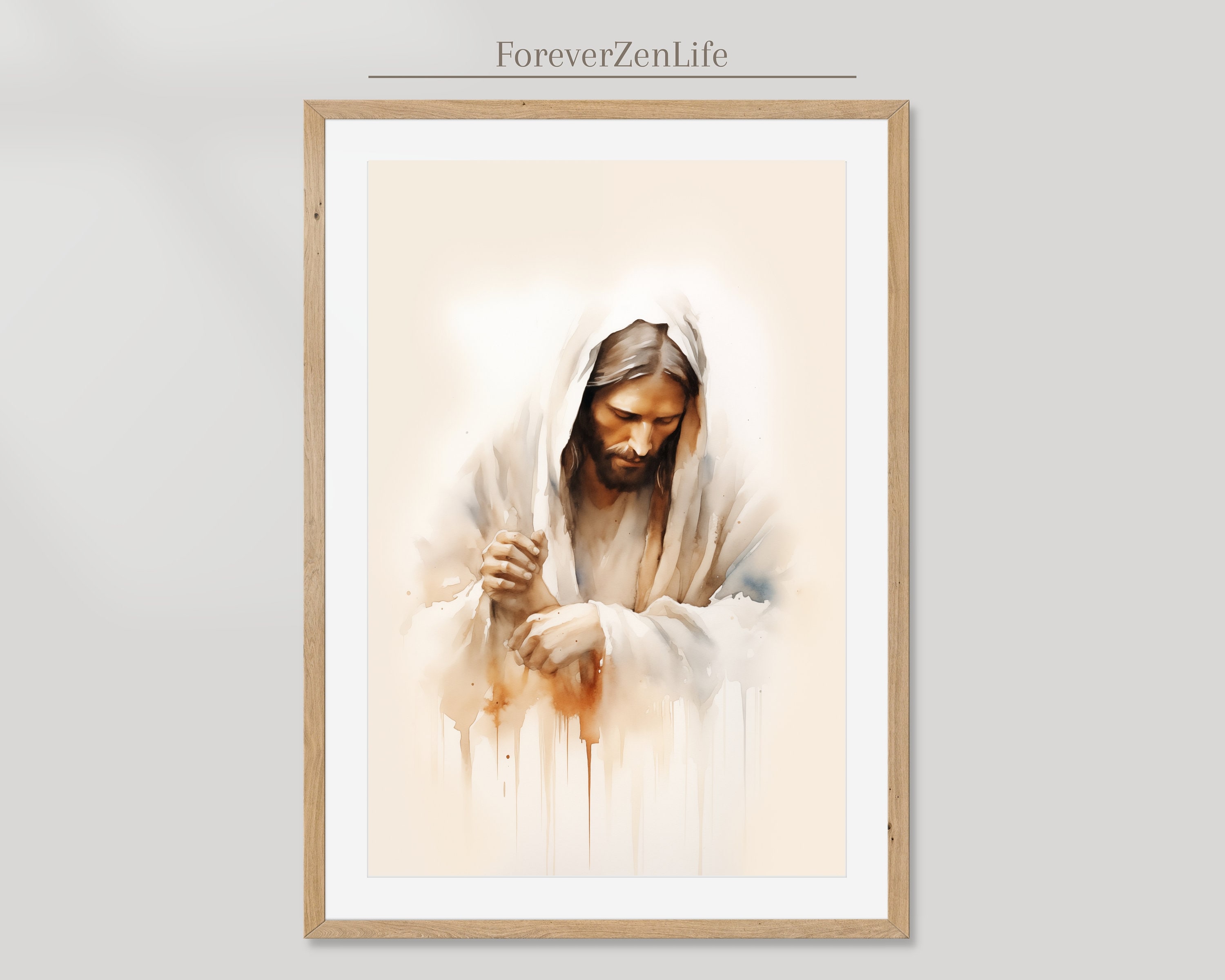 Follow in His Footsteps' Jesus Christ Digital Art Print, Jesus Christ ...