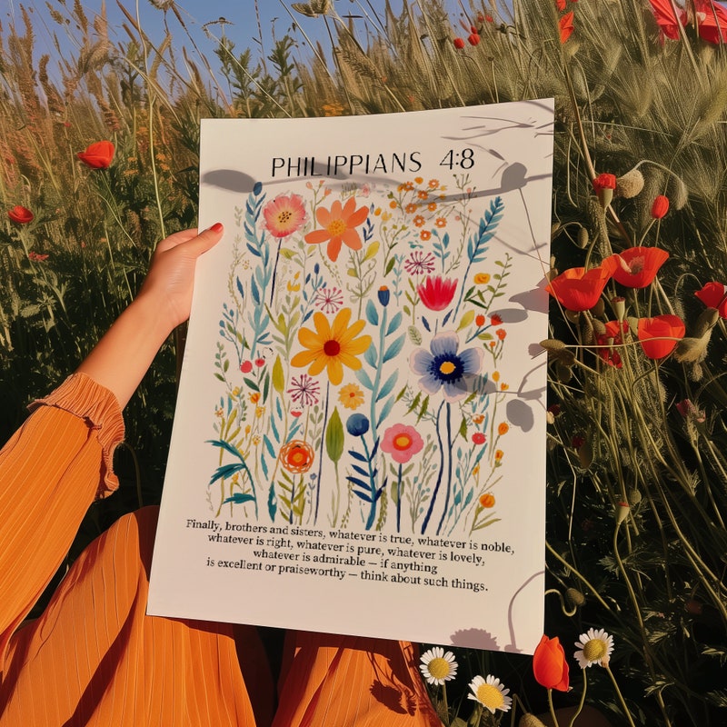 Philippians 4 8 - Etsy