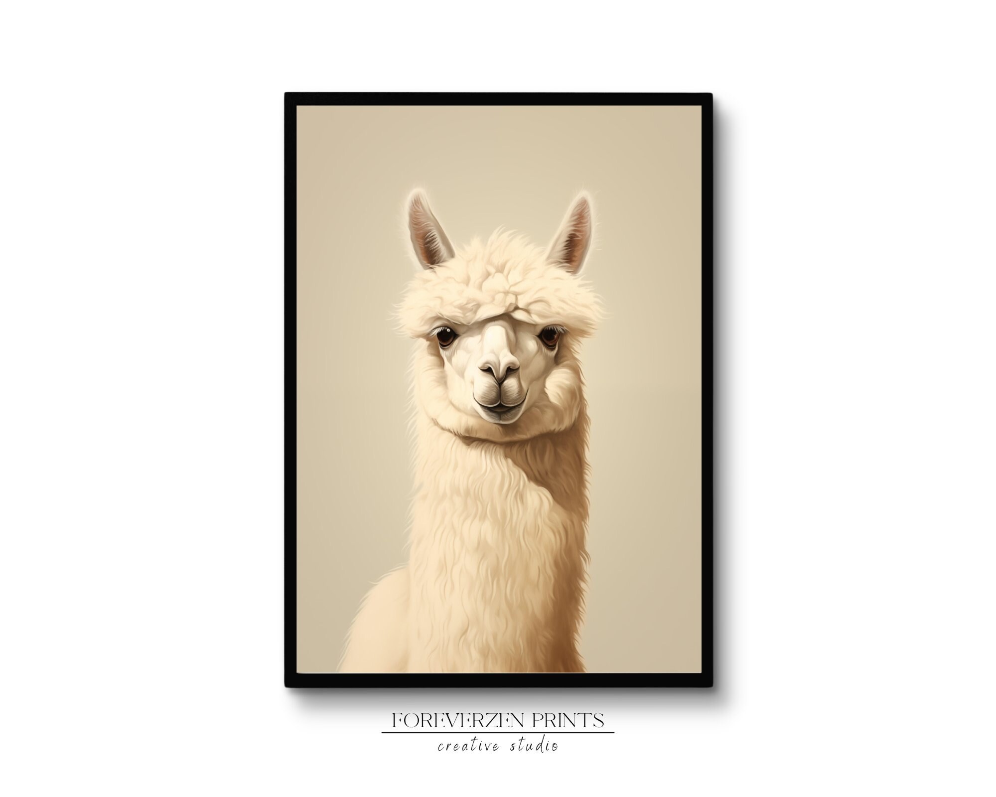 Cute Lama Print Printable Nursery Art, Kids Wall Art Digital Download ...