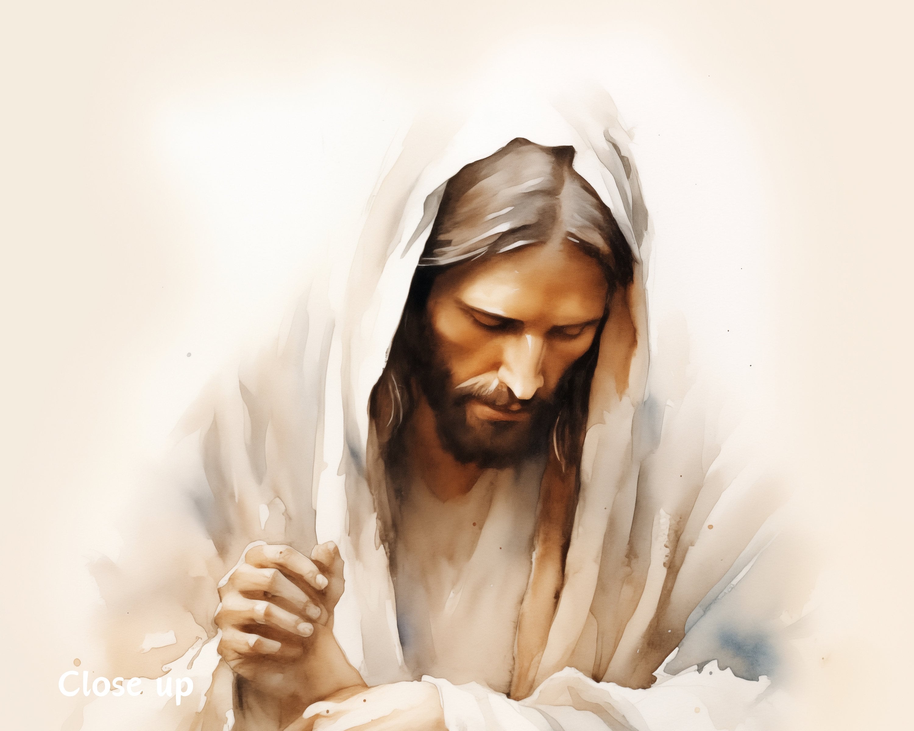 Follow in His Footsteps' Jesus Christ Digital Art Print, Jesus Christ ...