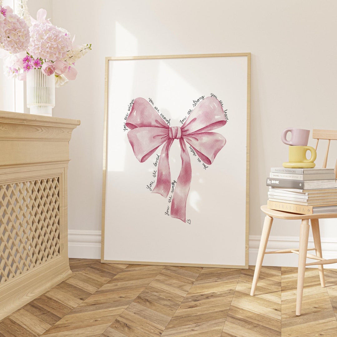 Coquette Positive Affirmations Wall Art | Motivational Quote Poster ...