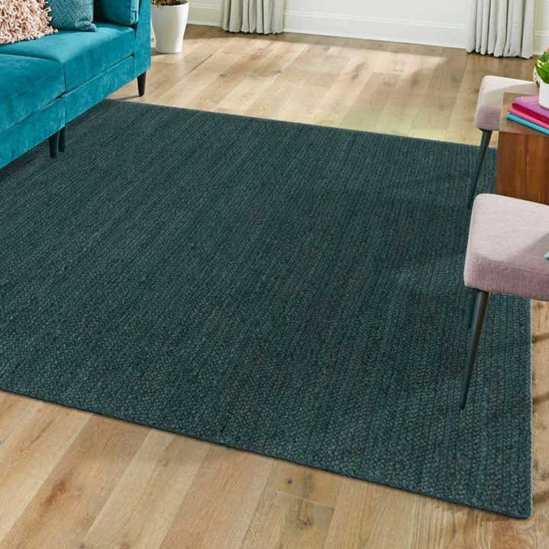 Hand Braided Natural Jute Rug, Square Carpet, Rectangle Rug, Jute Area ...