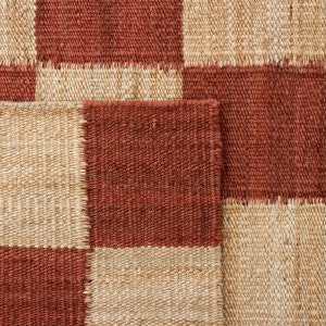 Handmade Red and Natural Hemp Jute Rungs-extra Large Jute Rugs Red Jute ...