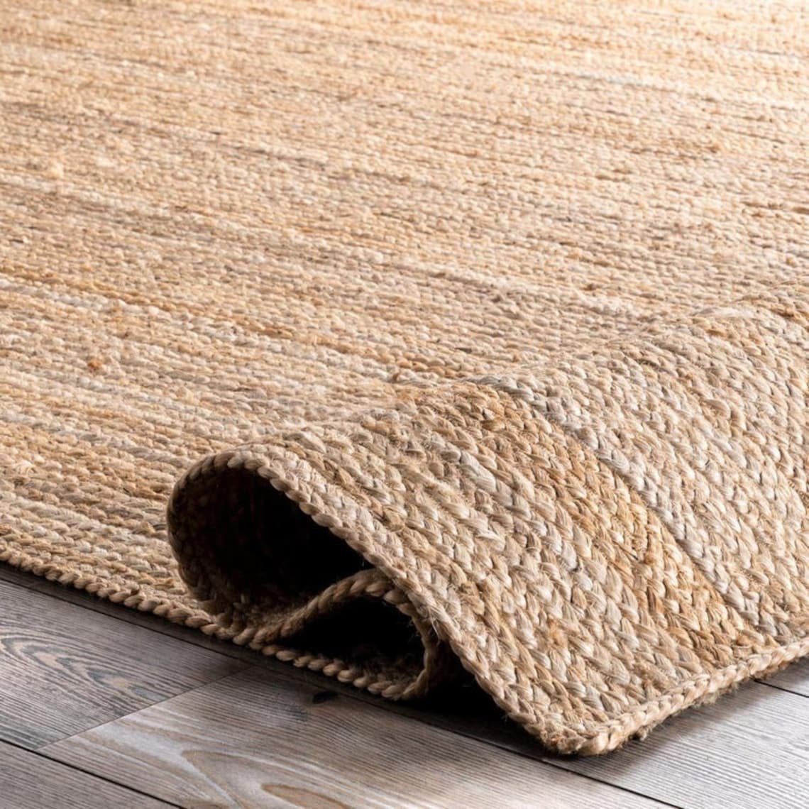 Natural Jute Rug Jute Braided Rug, Bohemian Jute Rug, Rectangular Jute ...