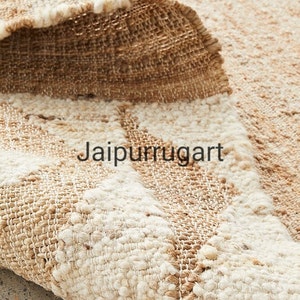 5x7,6x9 Jute Rug Ivory Flower Natural Jute High Quality Hand Woven ...