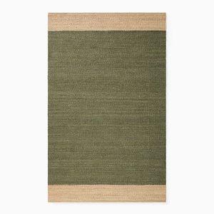 9x12 Handmade Green With Natural Hemp Jute Rungs-extra Large Jute Rugs ...