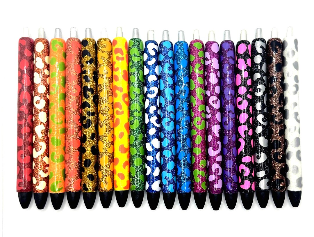 Leopard Print Glitter Pens - Etsy