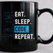 Black Coder Mug Eat Sleep Code Repeat Mug Java Programmer Gift Software Developer Coding Mug ...