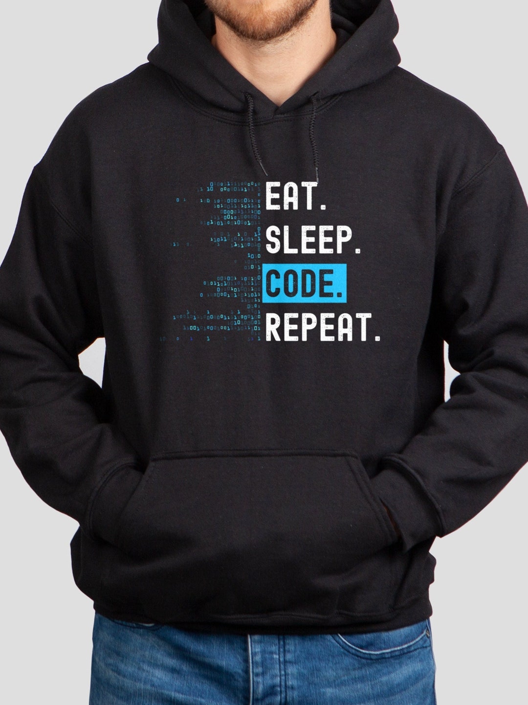 Eat Sleep Code Repeat Software Engineer Hoodie Unisex Programmer ...