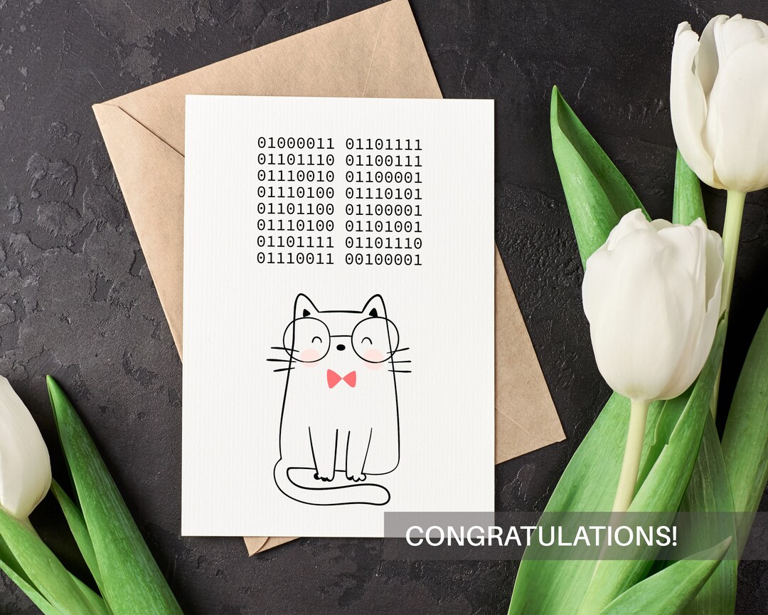 Congratulations Greeting Card Computer Science Graduation Card ...