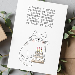 Programmer Birthday Card Editable Template Birthday Card for Boyfriend ...