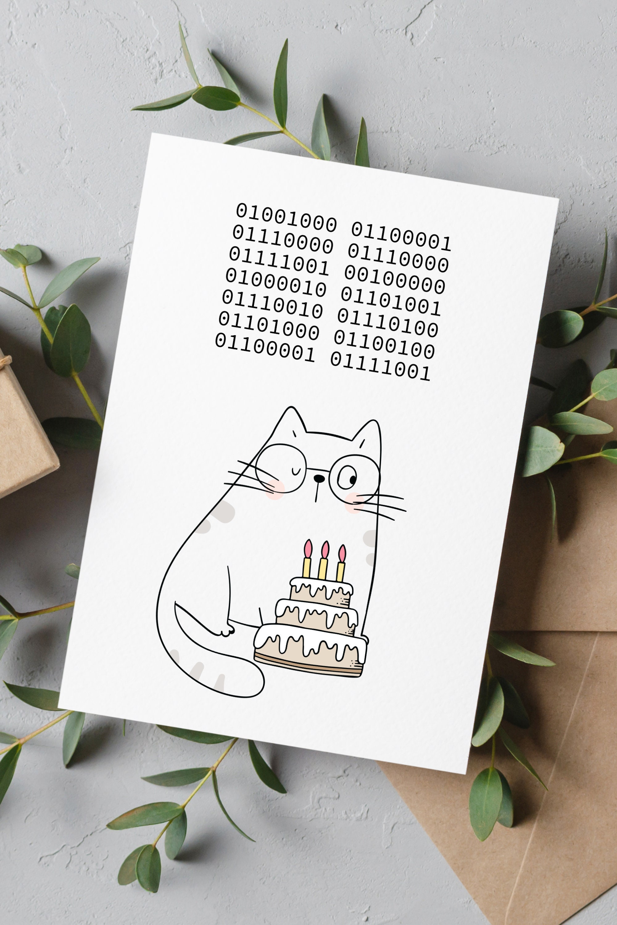 Programmer Birthday Card Editable Template Birthday Card for Boyfriend Gamer Tech Nerd Computer ...