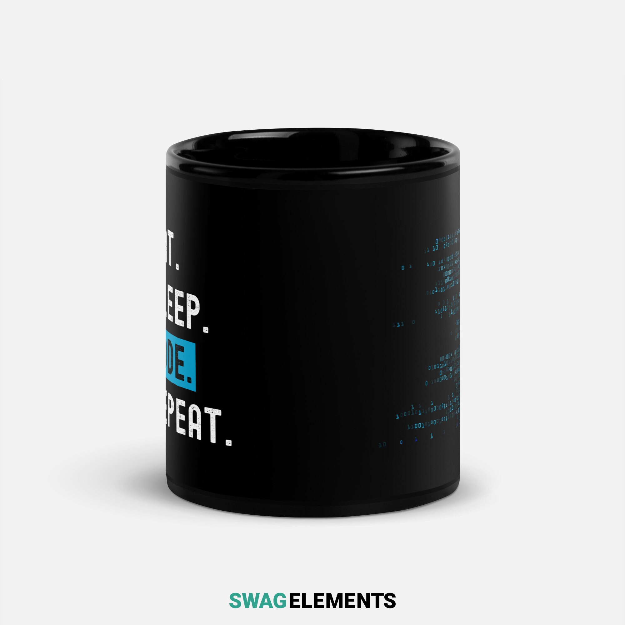 Black Coder Mug Eat Sleep Code Repeat Mug Java Programmer T Software Developer Coding Mug