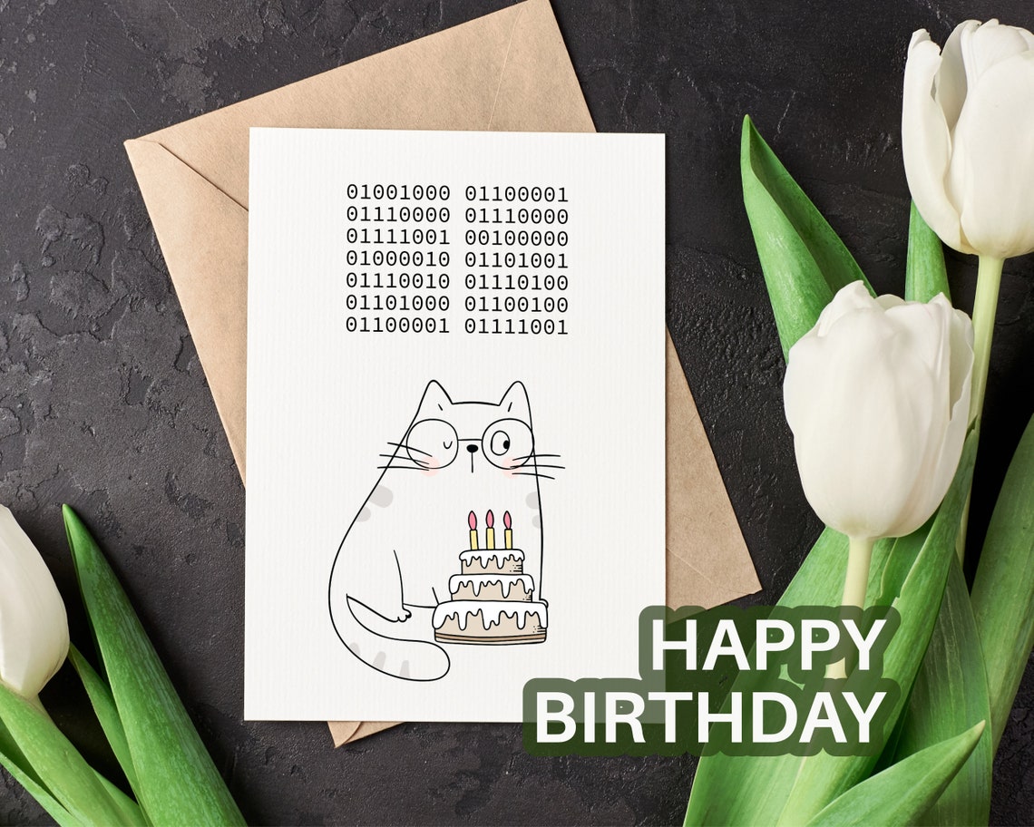 Programmer Birthday Card Editable Template Birthday Card for Boyfriend ...
