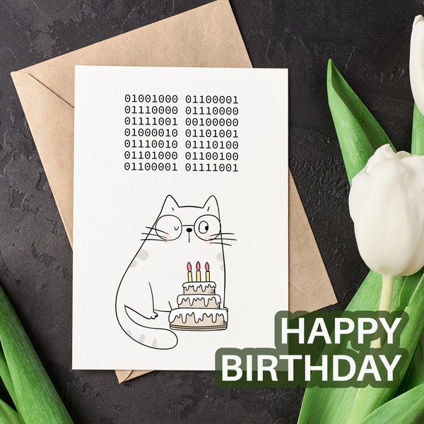 Computer Science Happy Birthday Card - Etsy