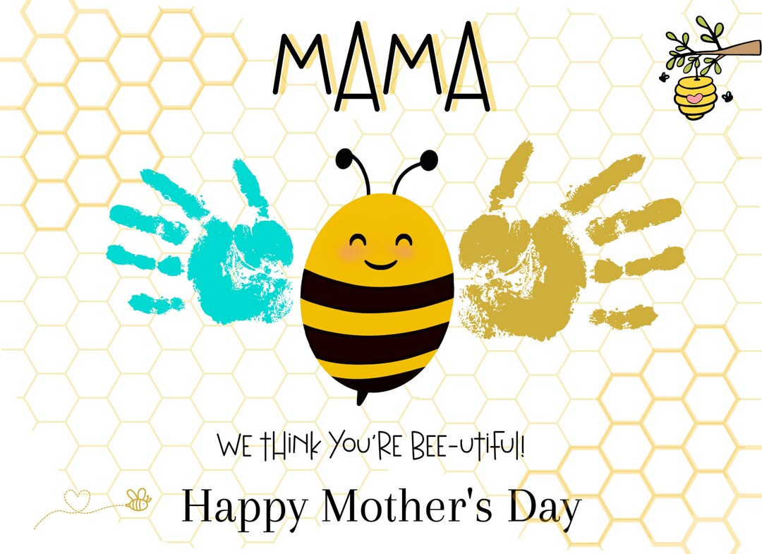 Handprint Mothers Day Card, Homemade Cards, Mothers Day Craft, Queen ...
