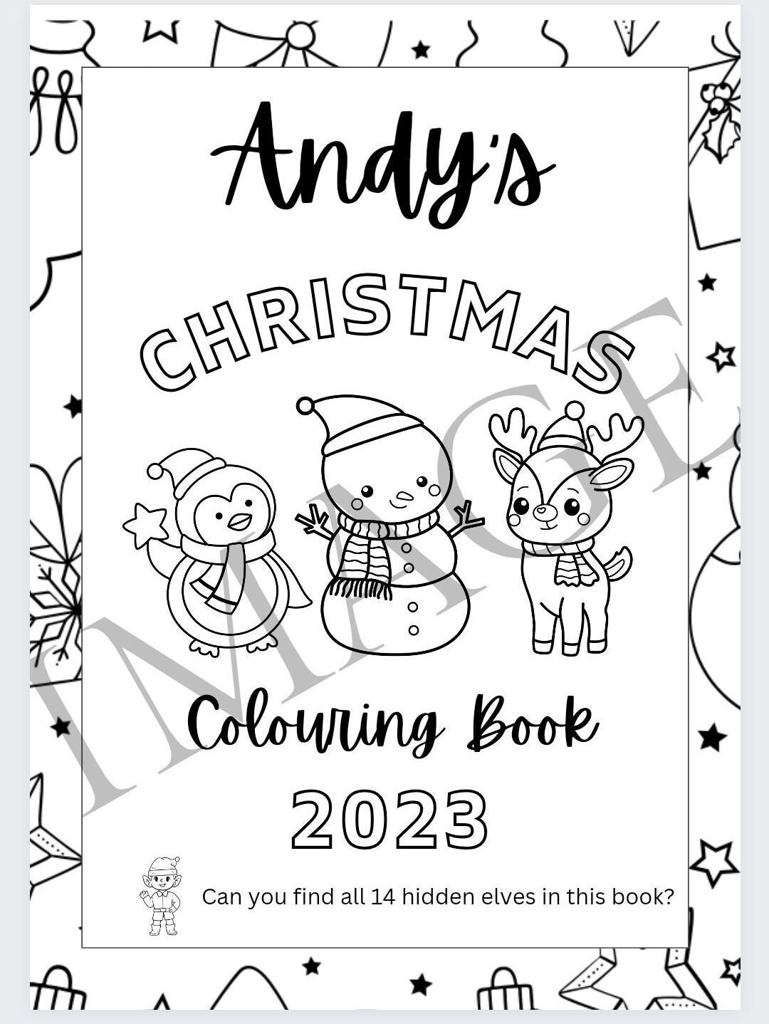 Christmas Colouring Book, Activity Sheets, Children's Colouring ...