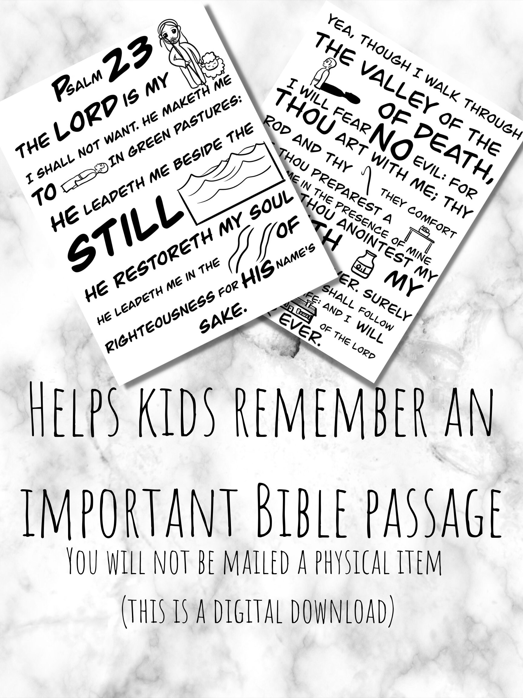 Sunday School Craft for Kids Psalm 23 Color Cut and Glue Activity Kids ...