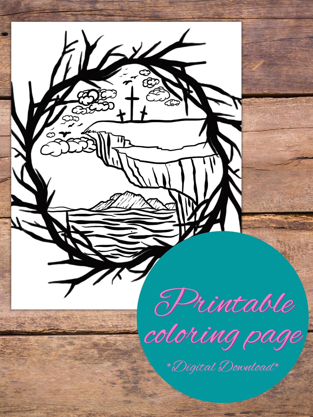 Printable Coloring Page Printable Sunday School Activity Digital ...