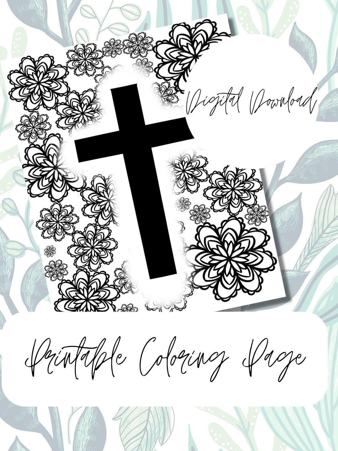 Printable Coloring Page Christian Coloring Page Digital Download Bible ...