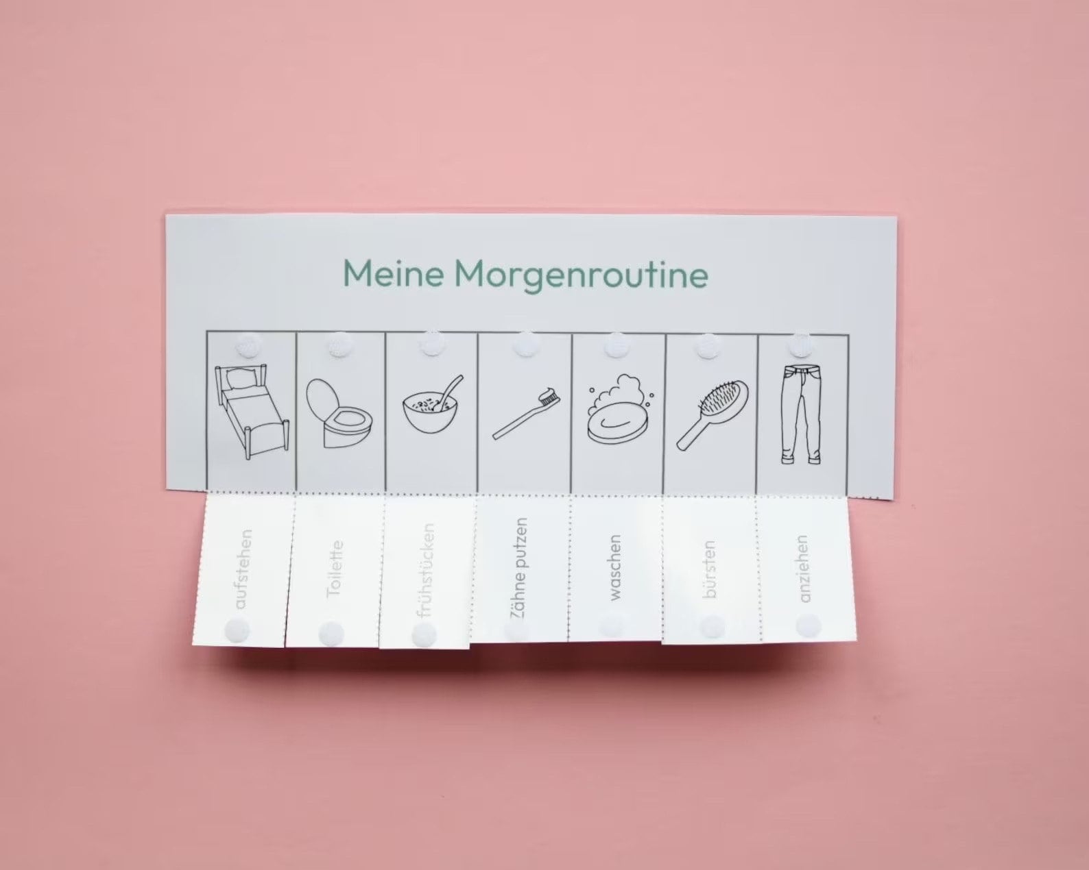 Morgenroutine Kinder deutsch Routine Plan Montessori Lernmaterial ...