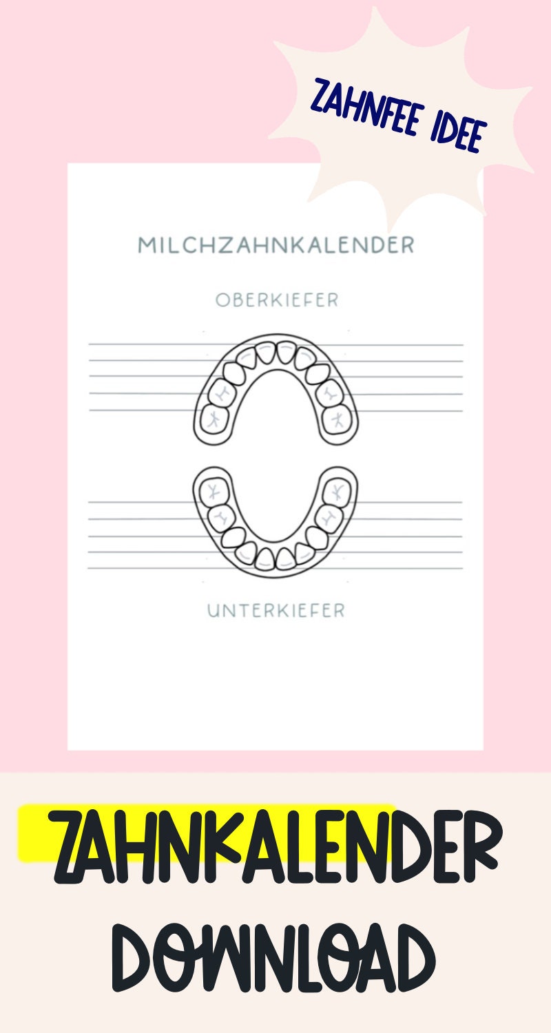 Milk Tooth Calendar Download Tooth Calendar Baby Milk Teeth Reminder ...