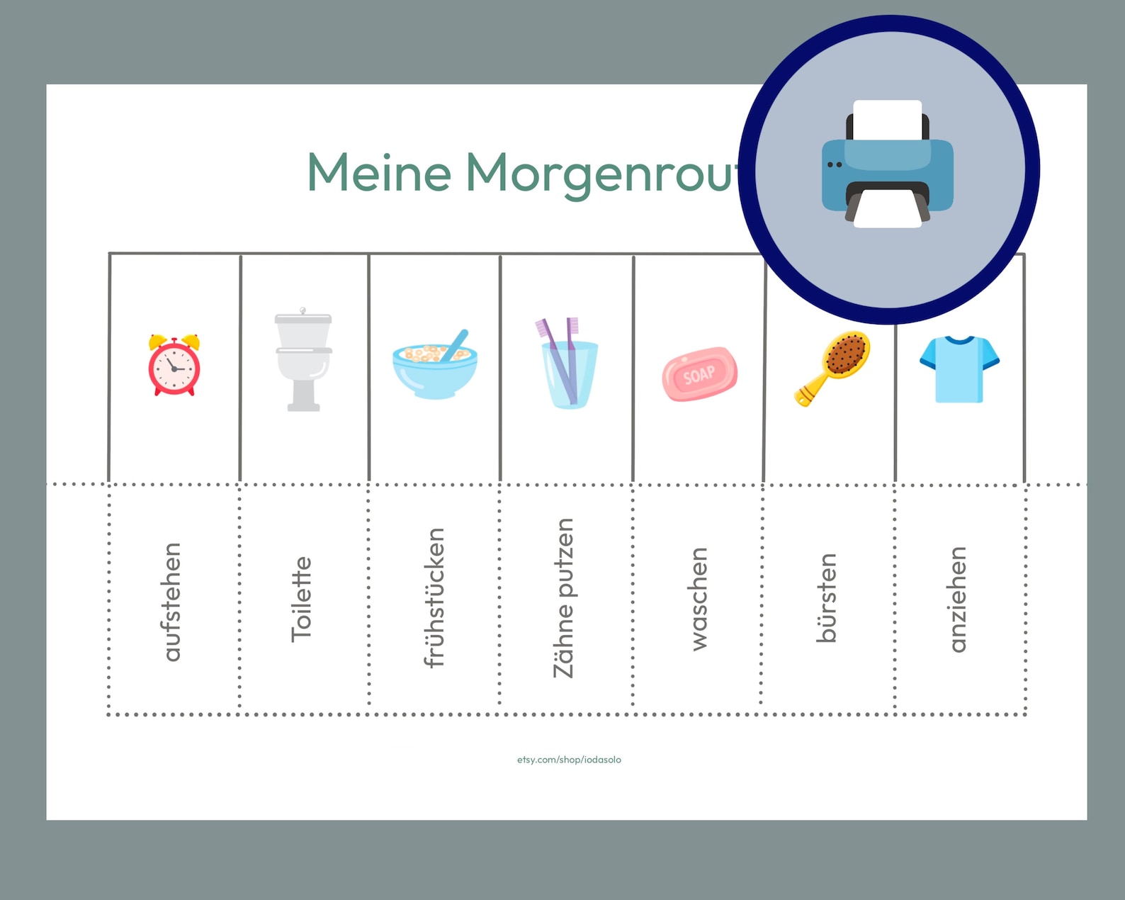 Morgenroutine Plan für Kinder zum abhaken Routineplaner Kleinkinder ...