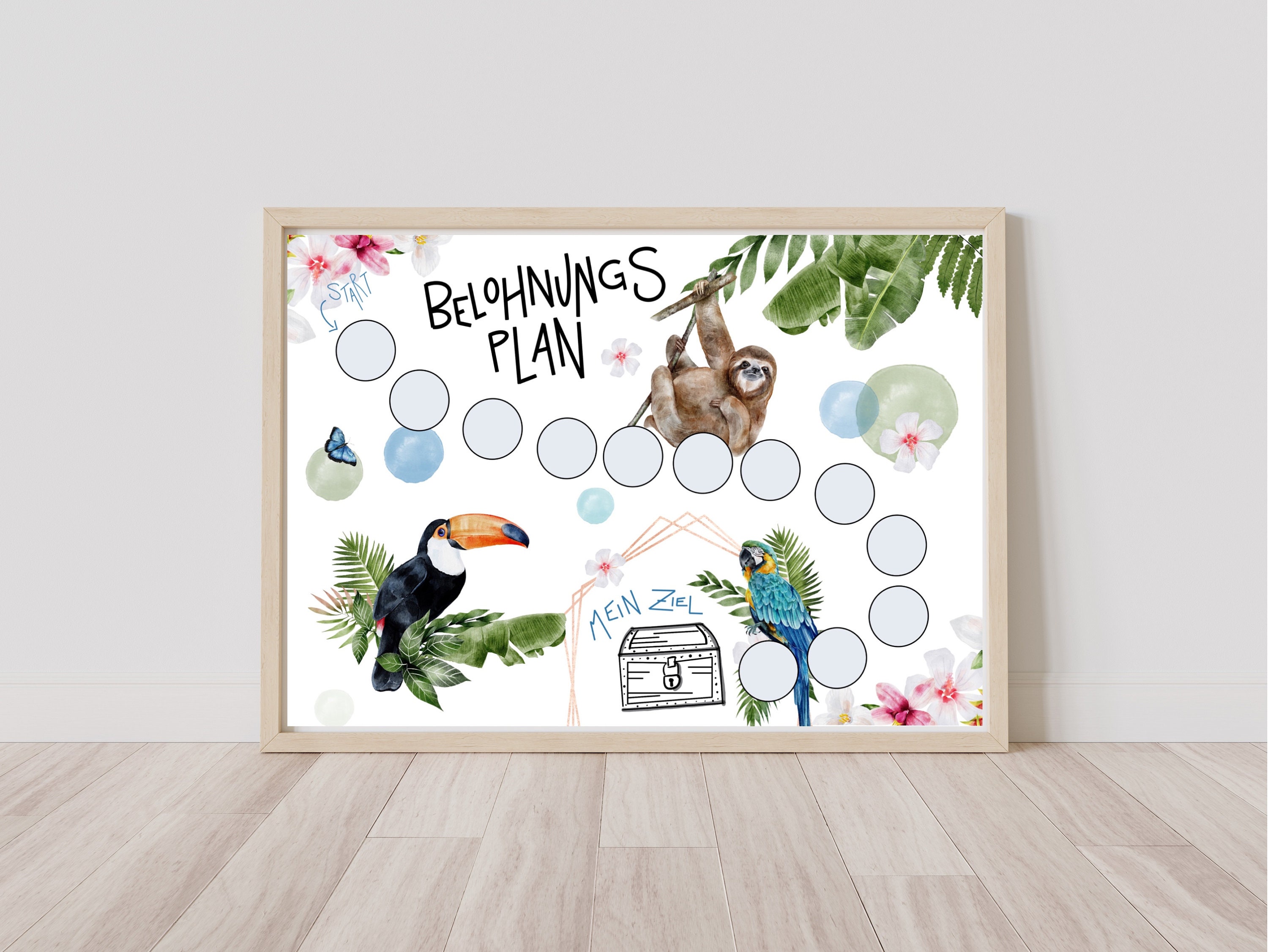 Reward Plan Children Reward Board Animals Reward System Toddlers ...