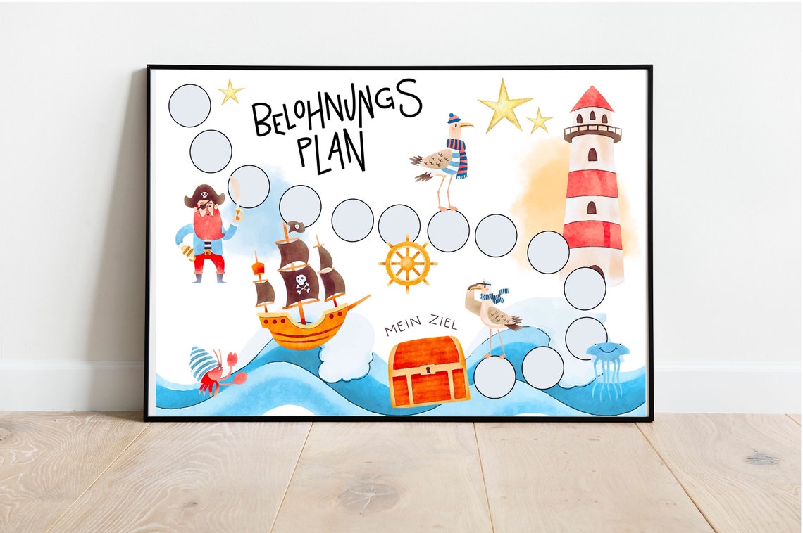 Belohnungsplan Jungs Belohnungstafel Kinder ausdrucken Belohnungssystem ...