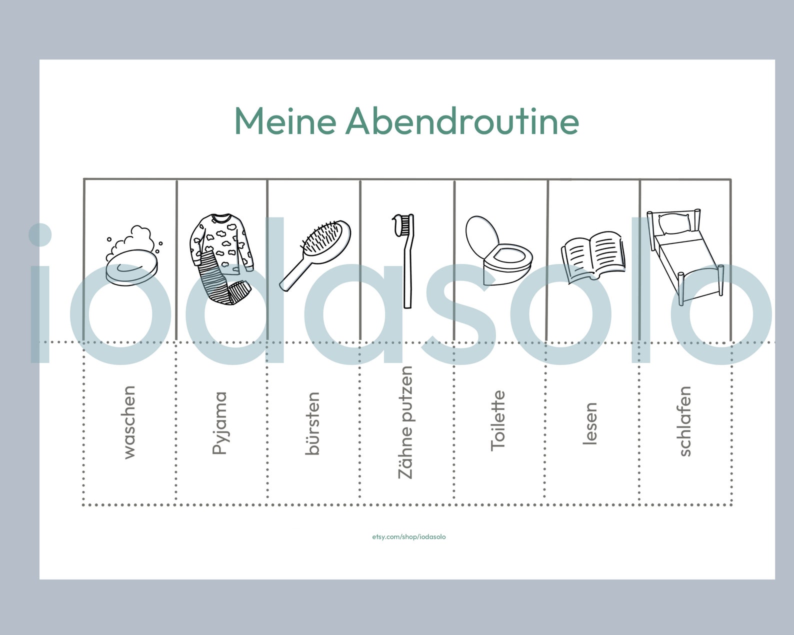Abendroutine Kinder Routine deutsch Routineplan Kleinkinder Montessori ...