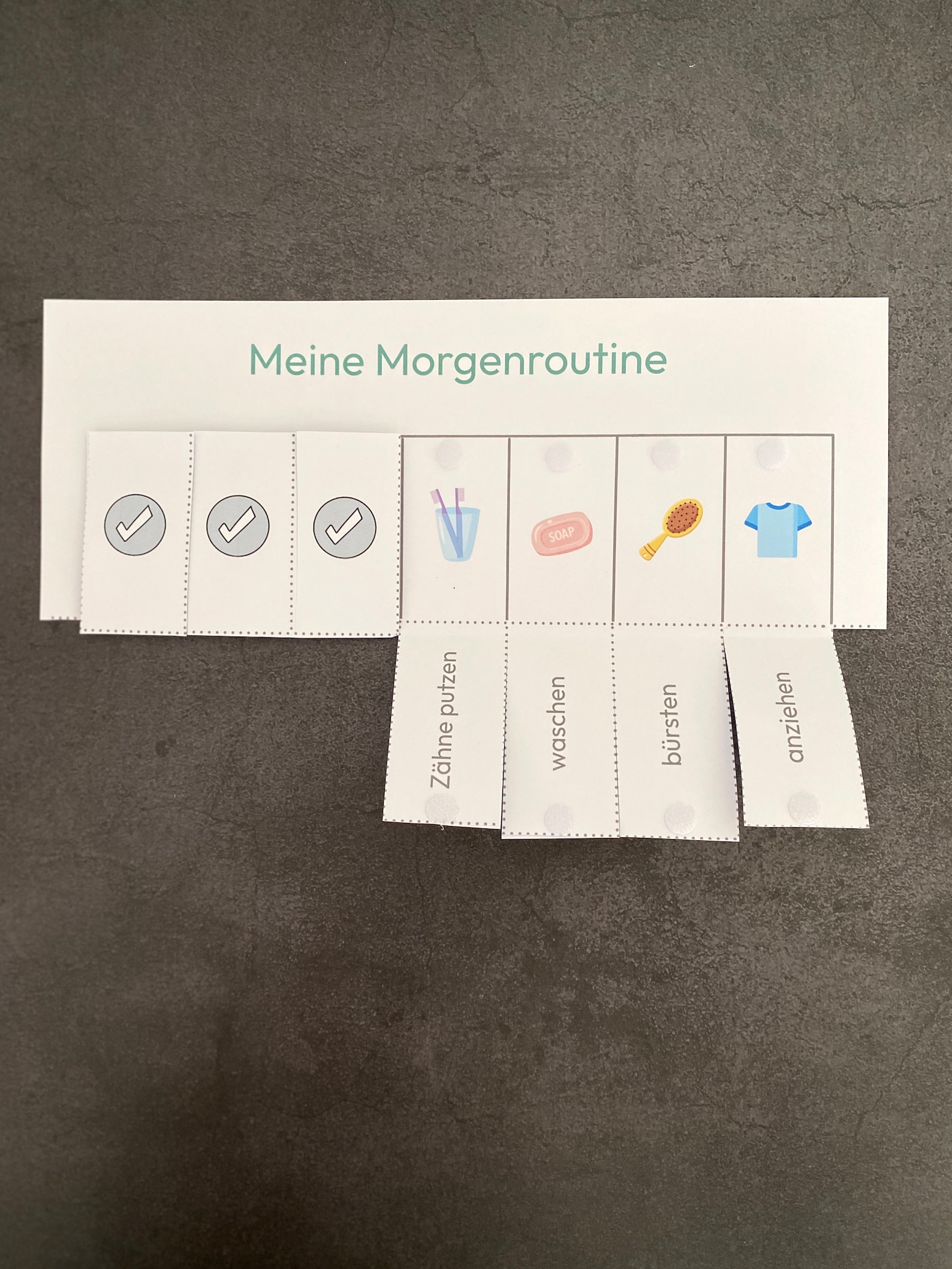 Morgenroutine Plan für Kinder zum abhaken Routineplaner Kleinkinder ...