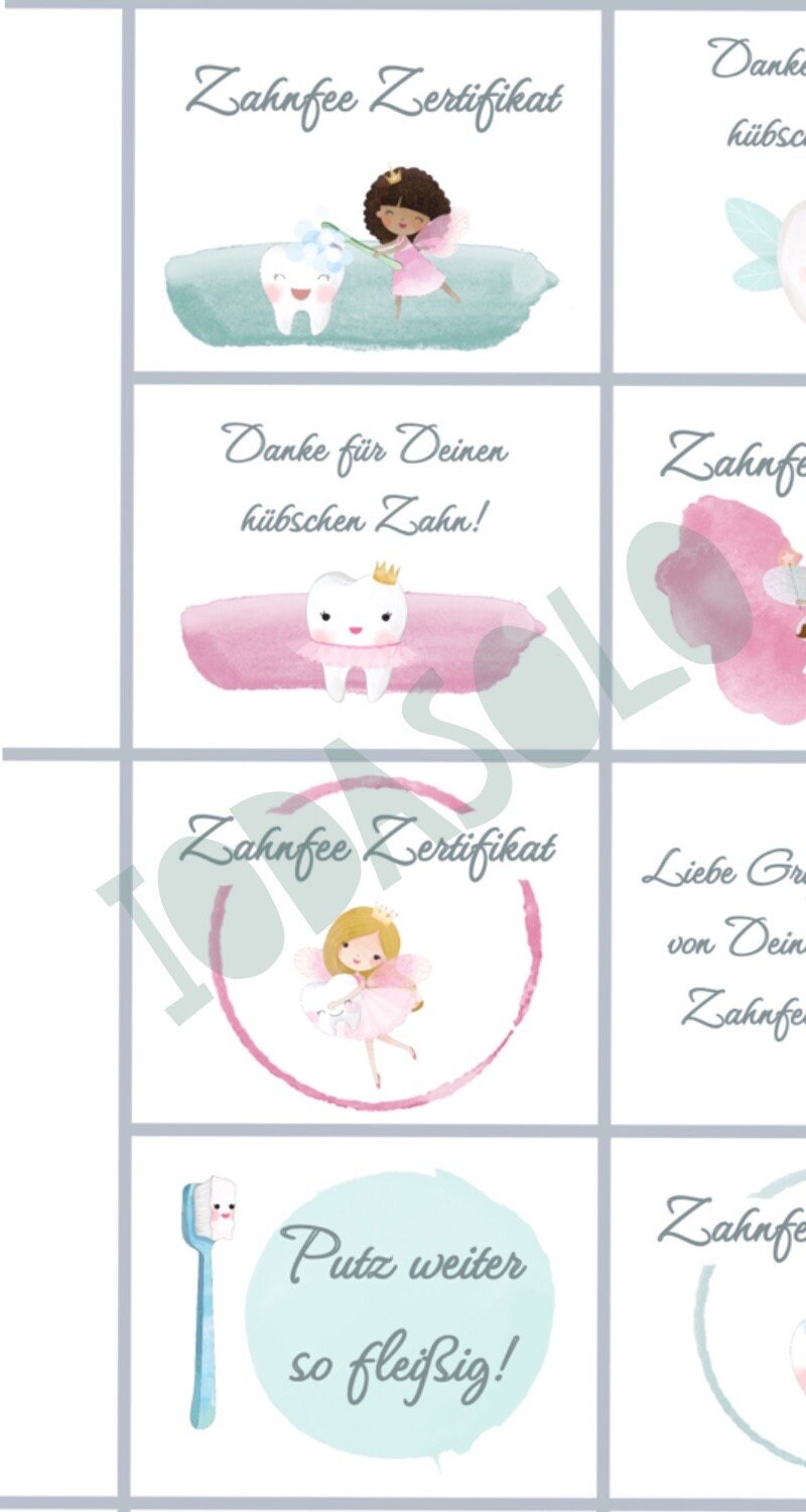 Brief von der Zahnfee Post zum ausdrucken Zahnfeebrief Zertifikat ...