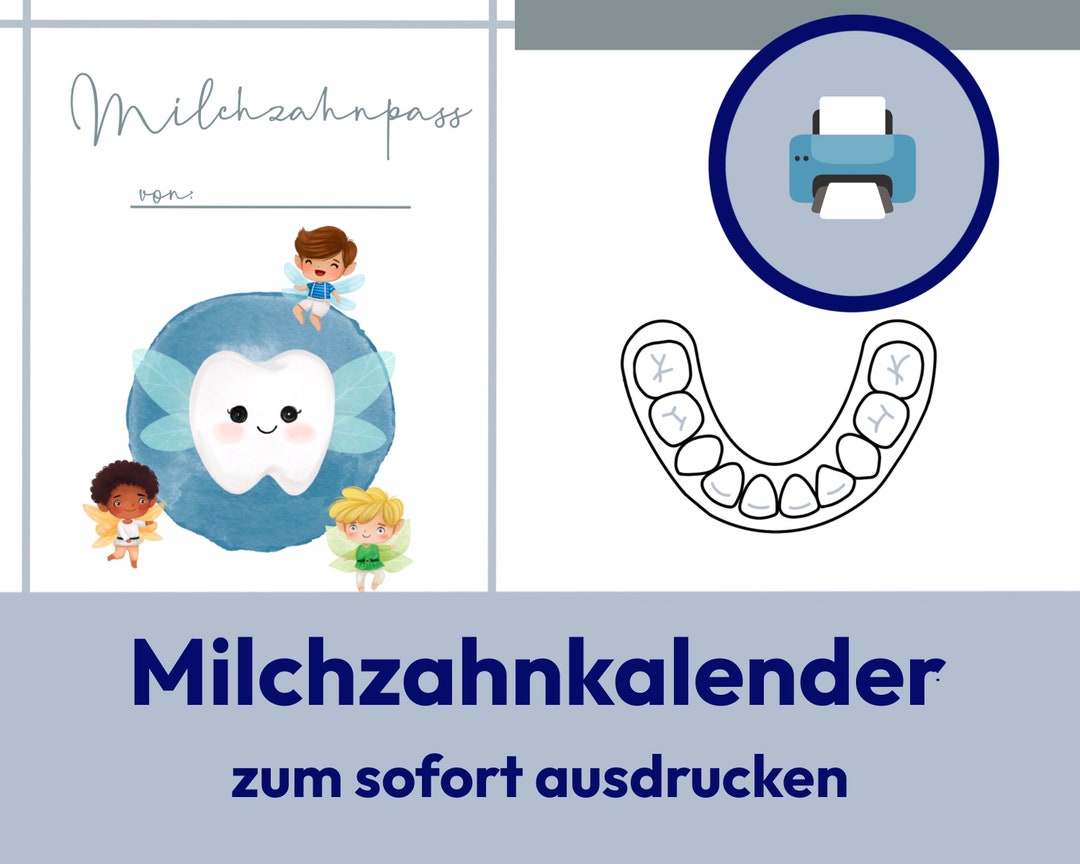 Wobbly Tooth Pass Children's Tooth Calendar Boys Milk Tooth Pass ...