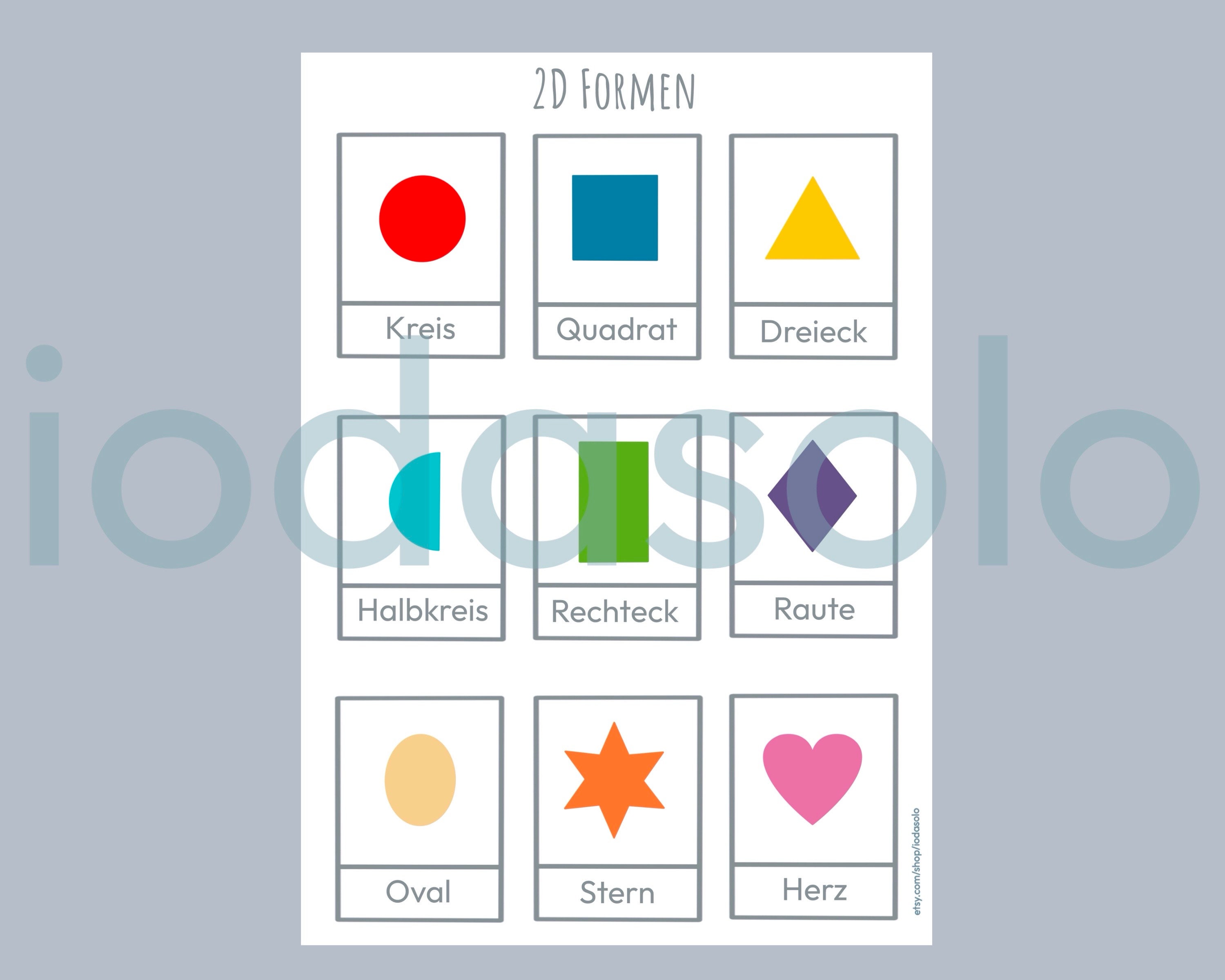 Montessori Math Learning Material Shapes Primary School Poster ...