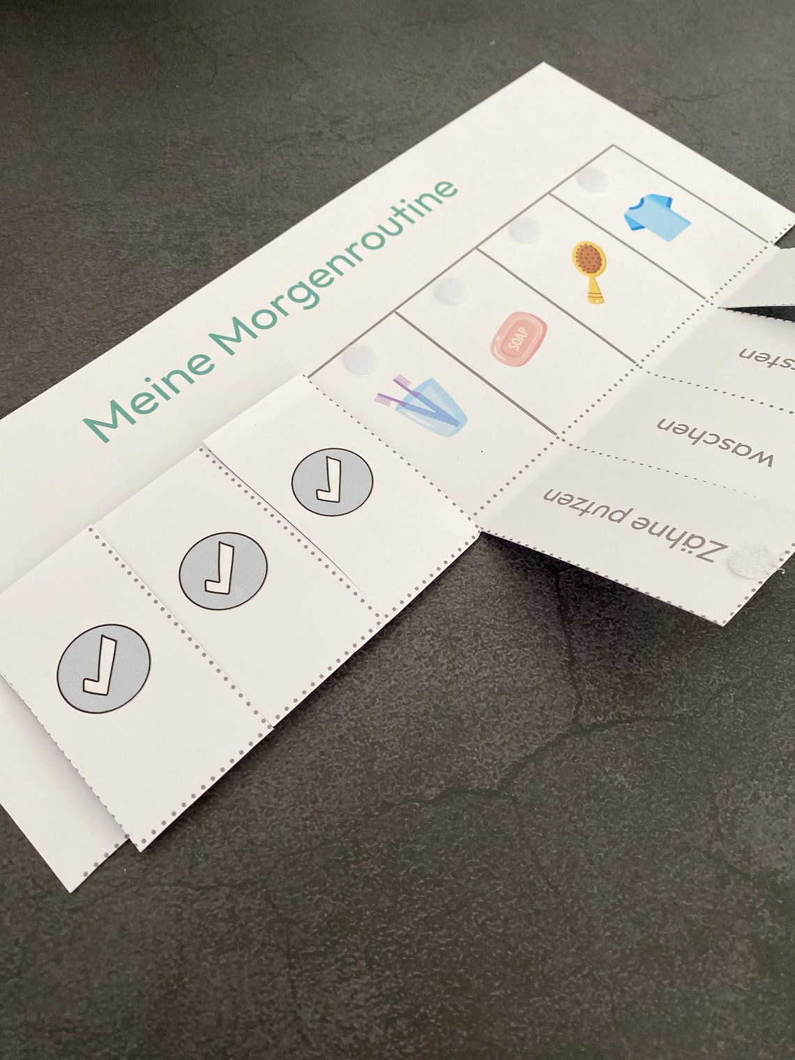 Morgenroutine Plan für Kinder zum abhaken Routineplaner Kleinkinder ...