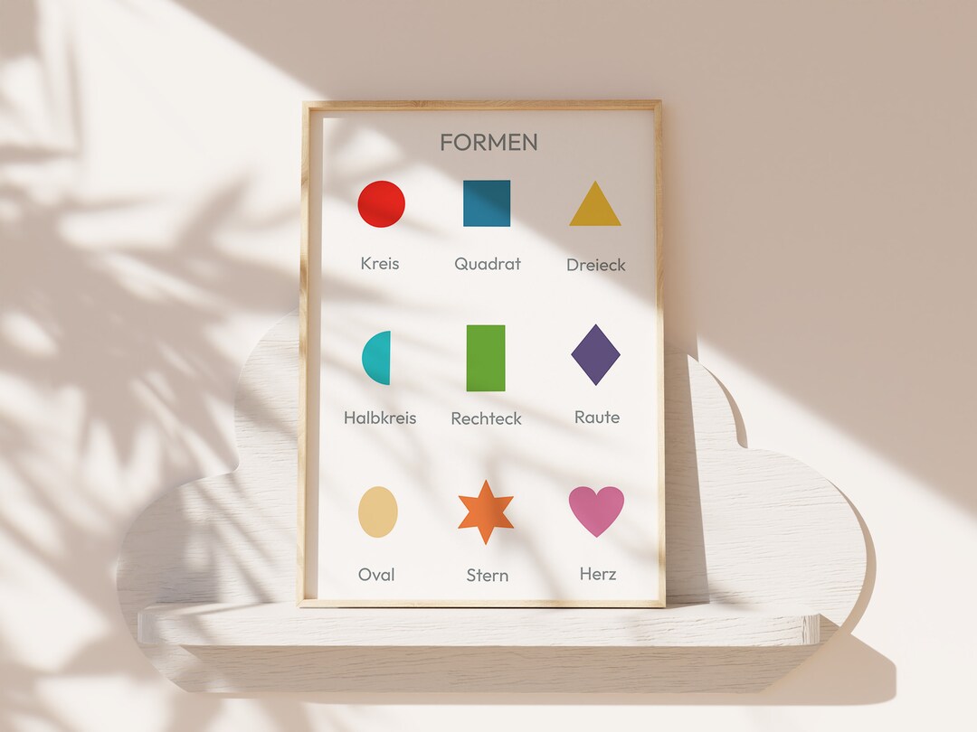 Poster Geometric Shapes Poster Math Primary School Exercise Sheets ...