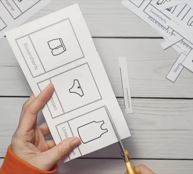 Wardrobe Labels Kids Montessori Nursery Wardrobe Label Montessori ...