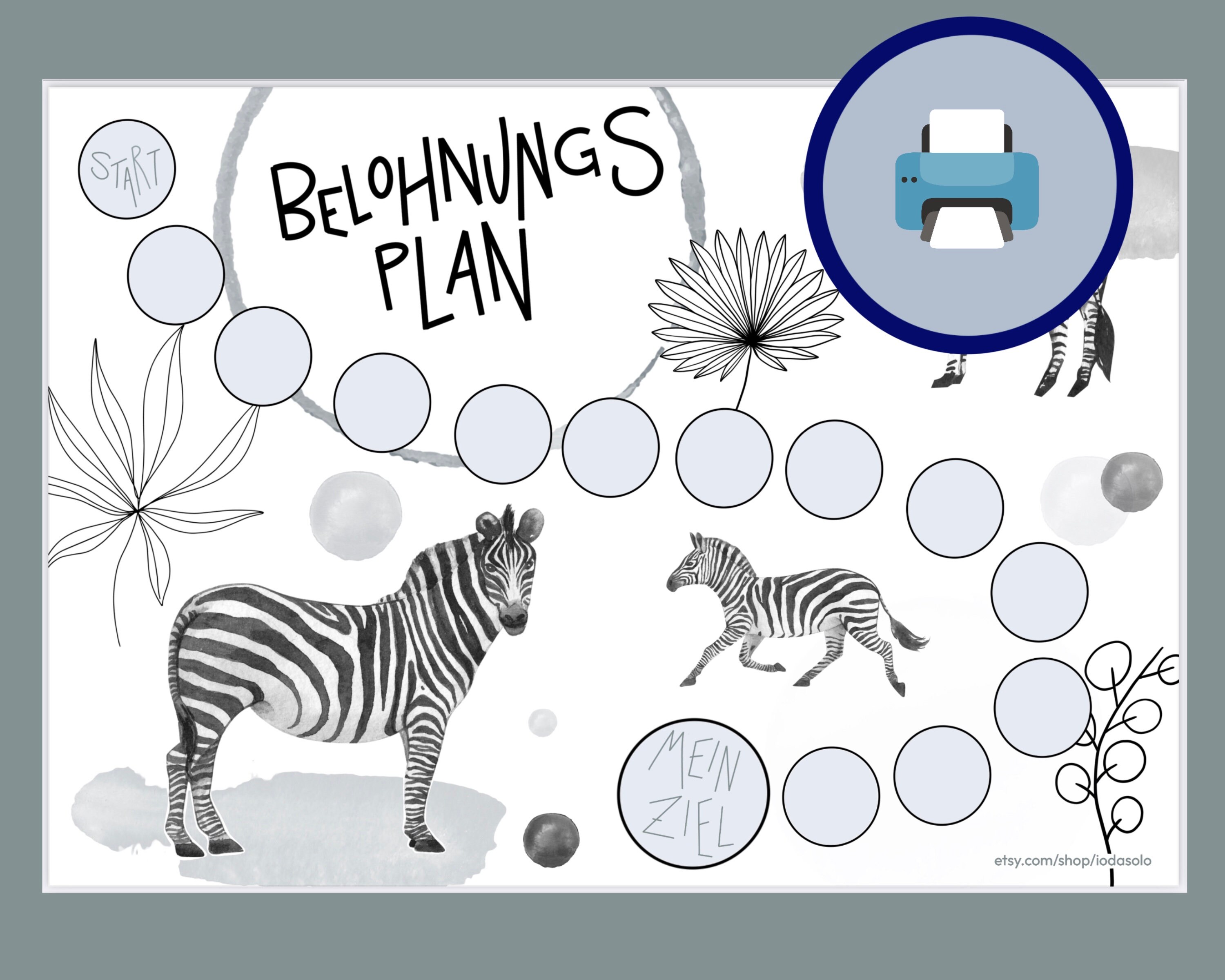Reward Plan Kids Reward Board Animals Reinforcement Plan Toddlers ...