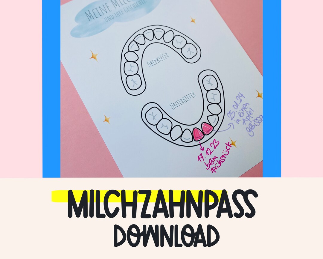 Dental Calendar Baby Milk Tooth Calendar Change of Teeth Children Milk ...