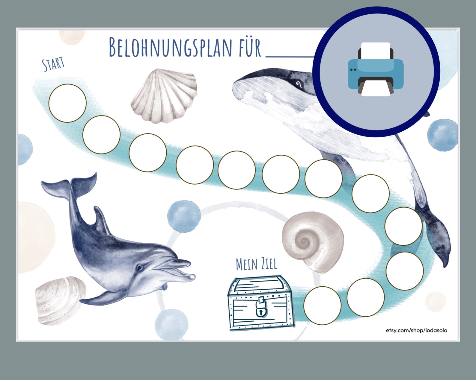 Belohnungsplan Kinder Belohnungstafel Meerestiere Belohnungssystem ...