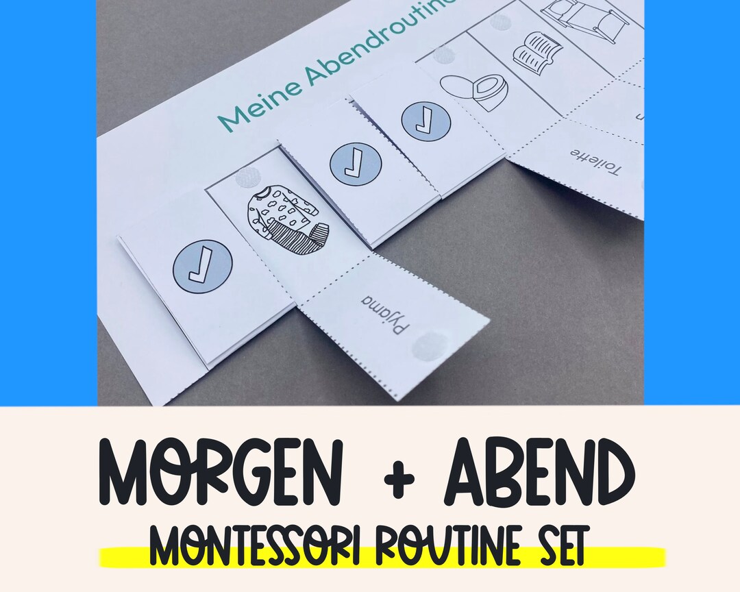 Routine Cards Children Morning Routine German Evening Routine Reward ...