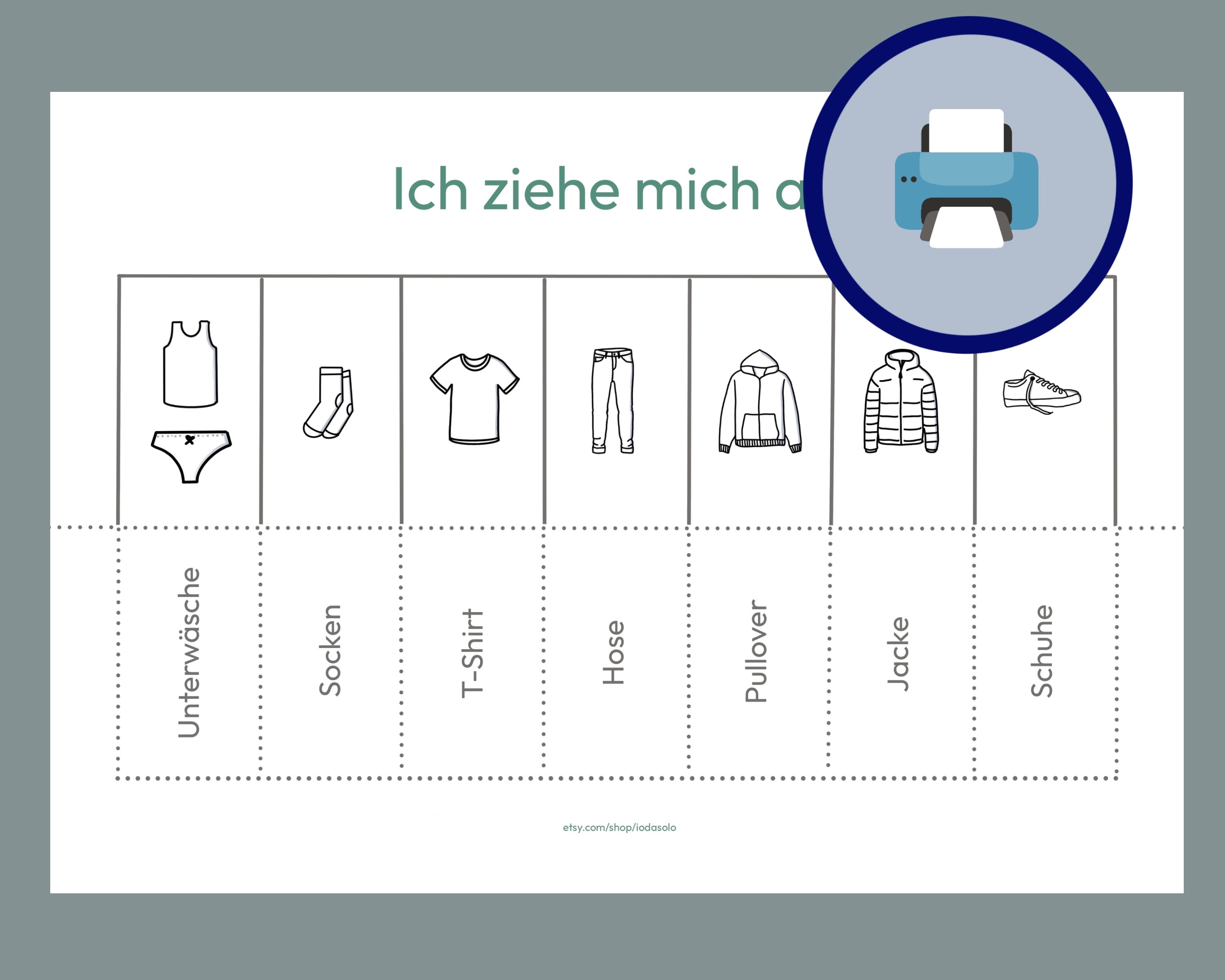 Tagesroutine Kinder anziehen Bildkarten Kleidung anziehen Routine ...