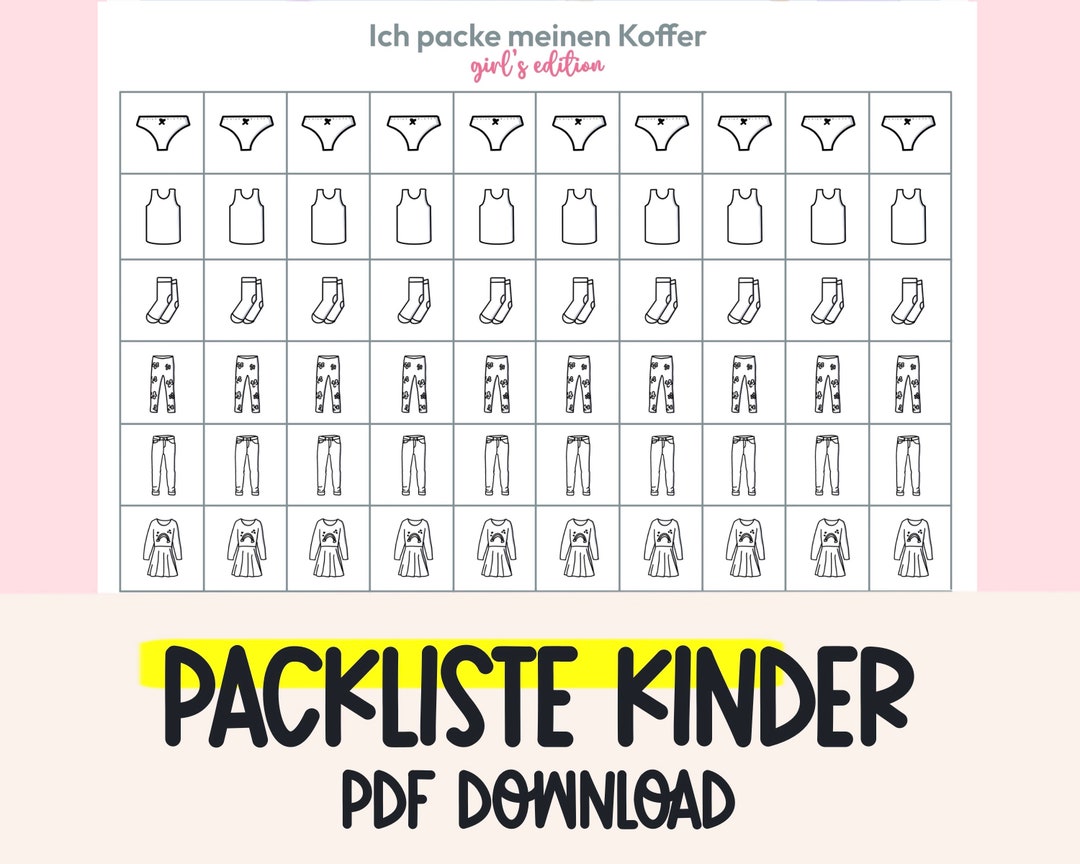 Packing List Children Montessori Packing List Vacation Pictures ...