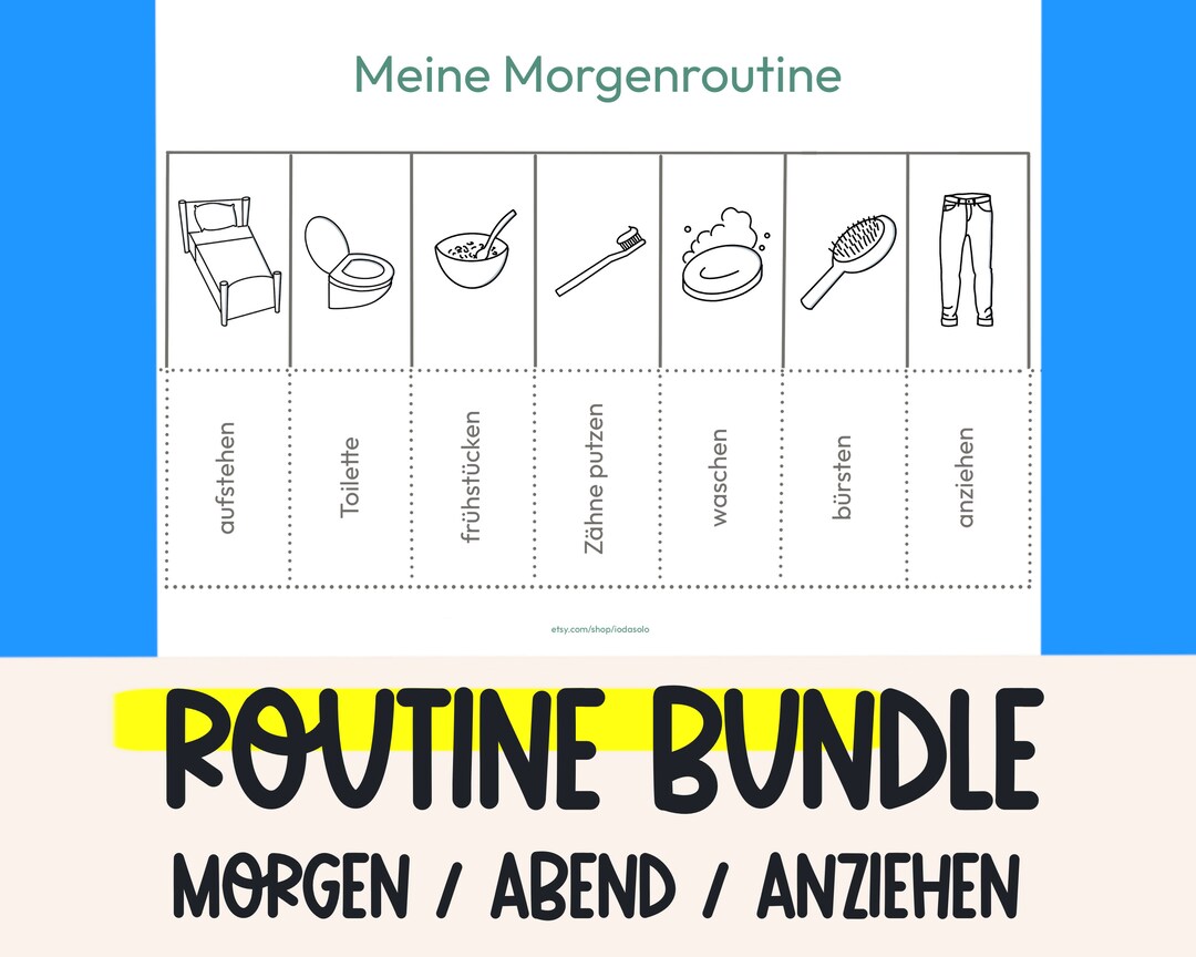 Routine Plan Bundle Belohnungstafel Kind Routine Morgens Tagesplan ...