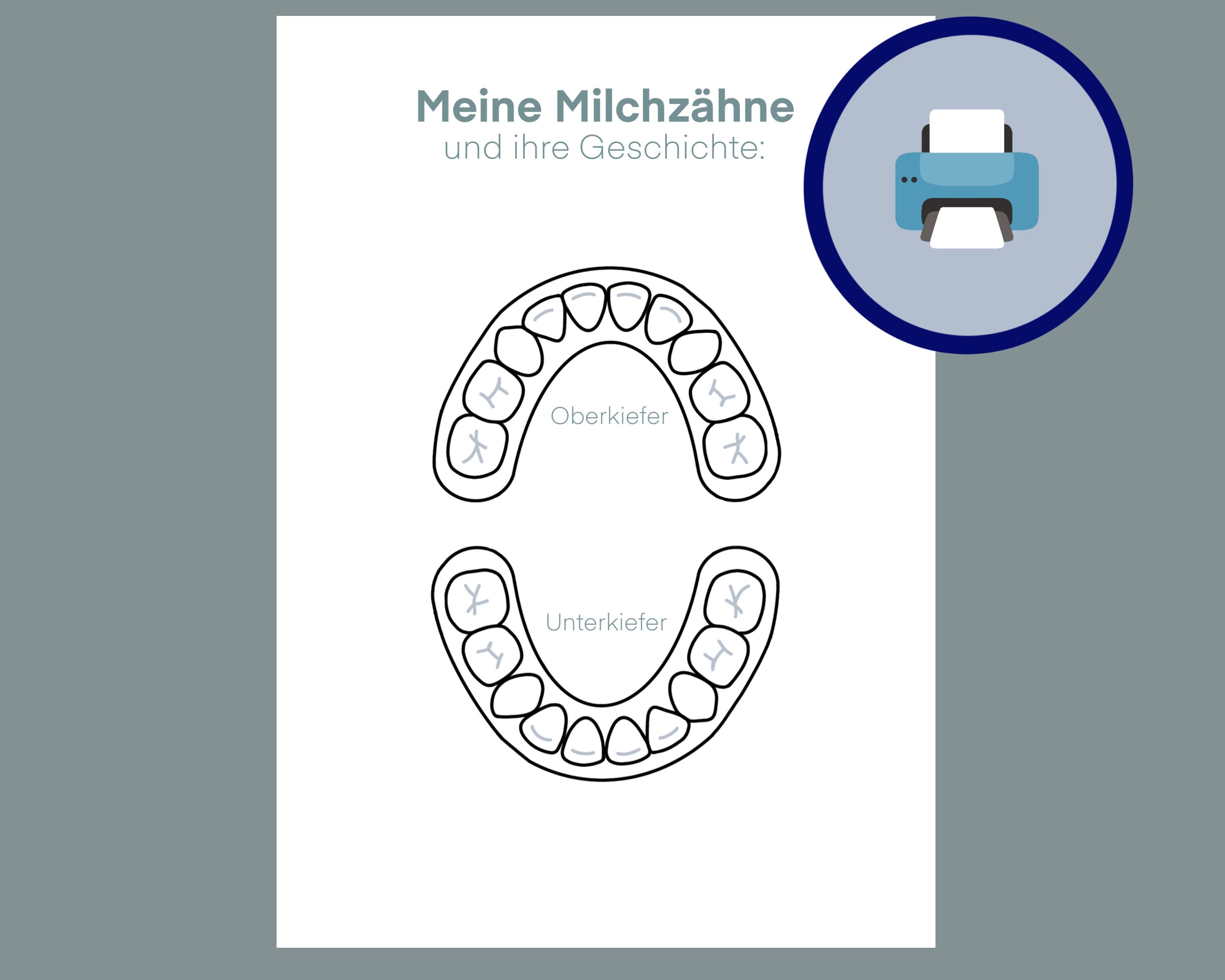 Milchzahn Kalender Wackelzähne Poster Milchzahngebiss Download zum ...