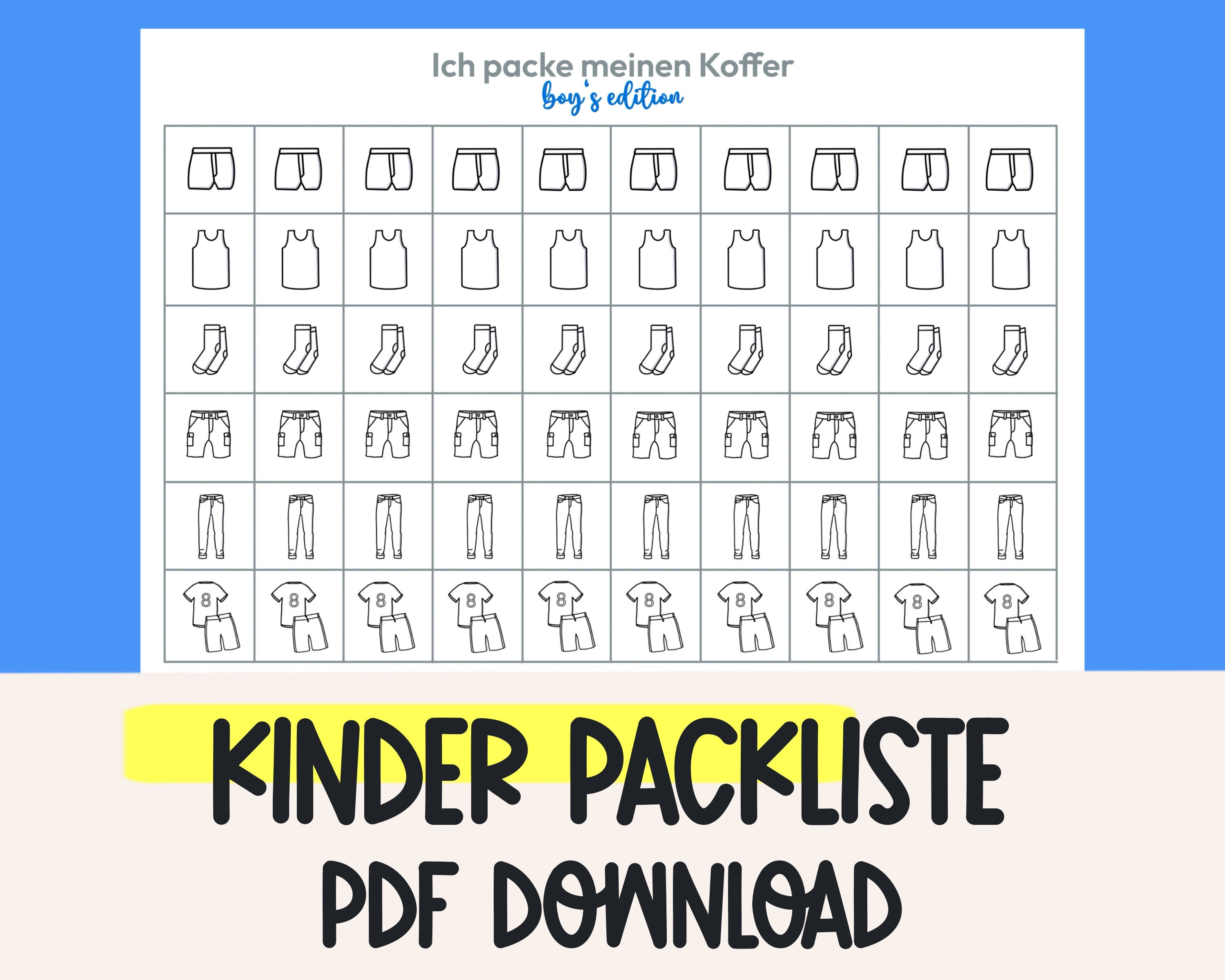 Packing List Children Montessori Packing List Vacation Pictures ...