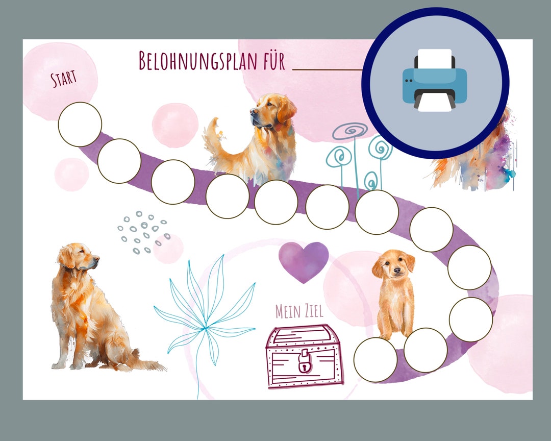 Belohnungsplan Kind Belohnen Stempelkarte Mädchen - Etsy